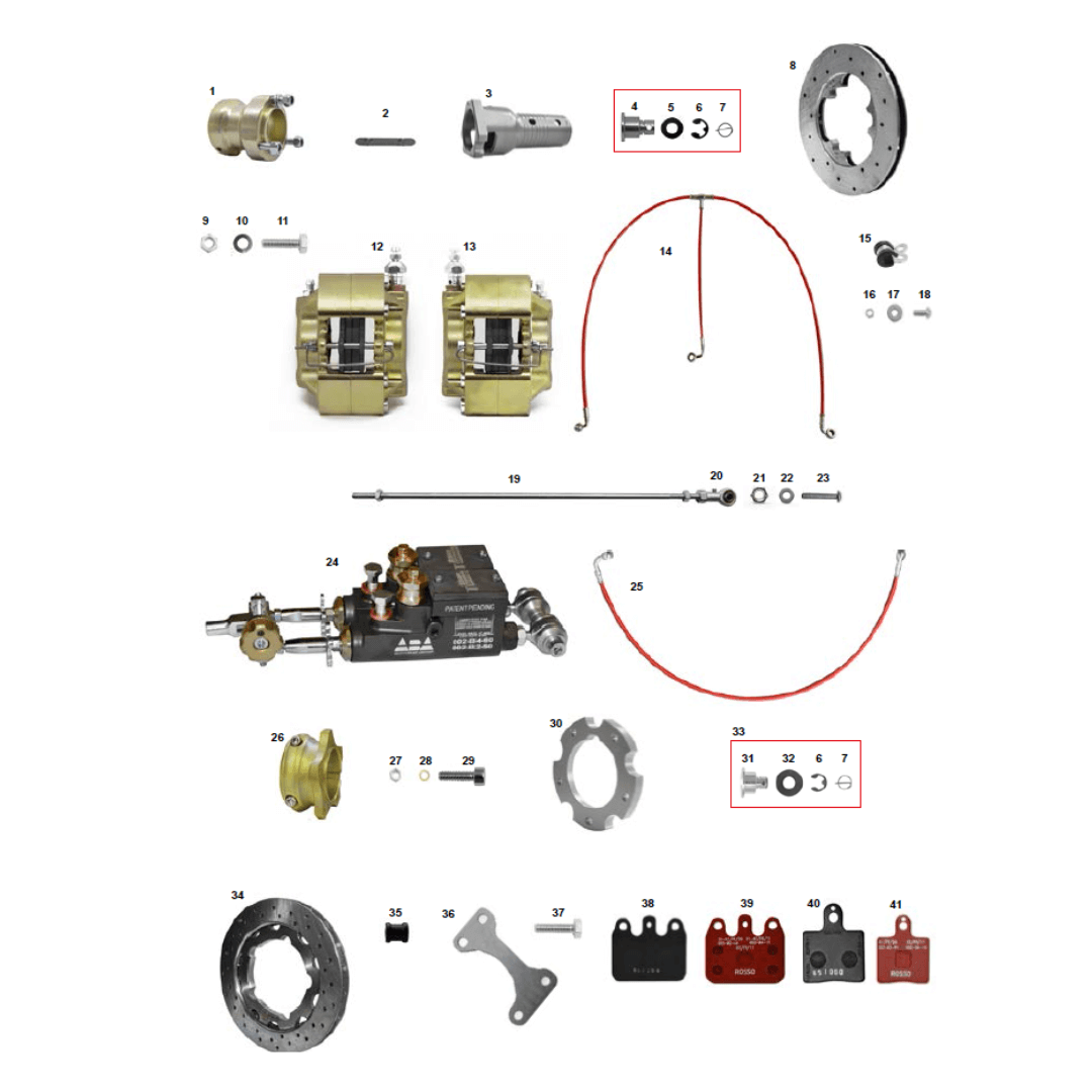 CRG V13 BRAKE SYSTEM GOLD – Point Karting