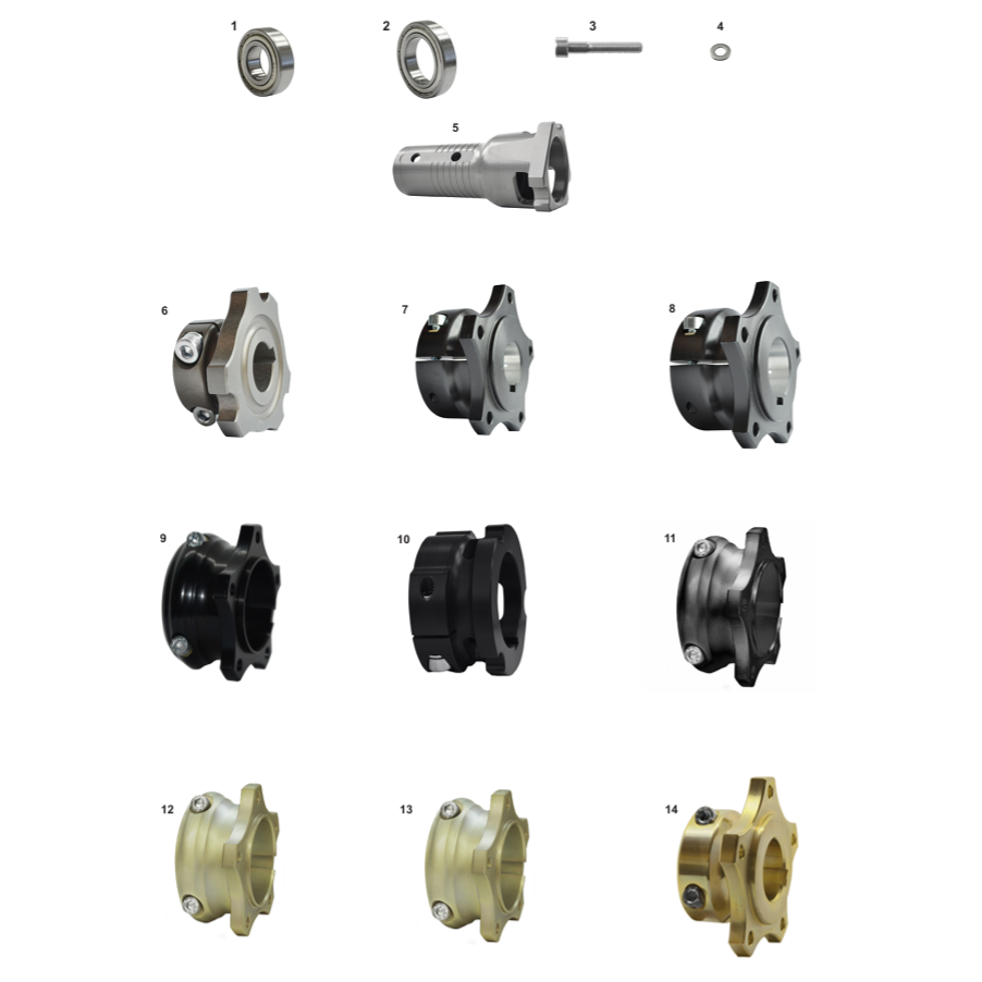 CKR Brake Rotor Hubs | Front, Rear Brake Disc Hubs for Racing Kart ...
