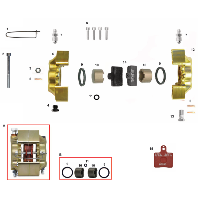 CKR Marlin Brake Caliper Components | Racing Go Kart Brakes & Parts ...