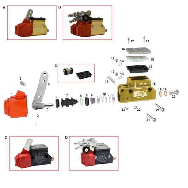 CKR VEN05 Master Cylinder Components | Racing Go Kart Brake Parts ...