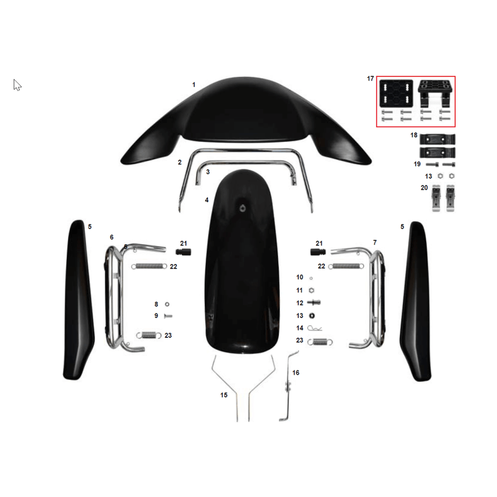 6 | MK 20 Side Pod Nerf Bar - Left | CRG MK 20 Bodywork Parts | Point Karting