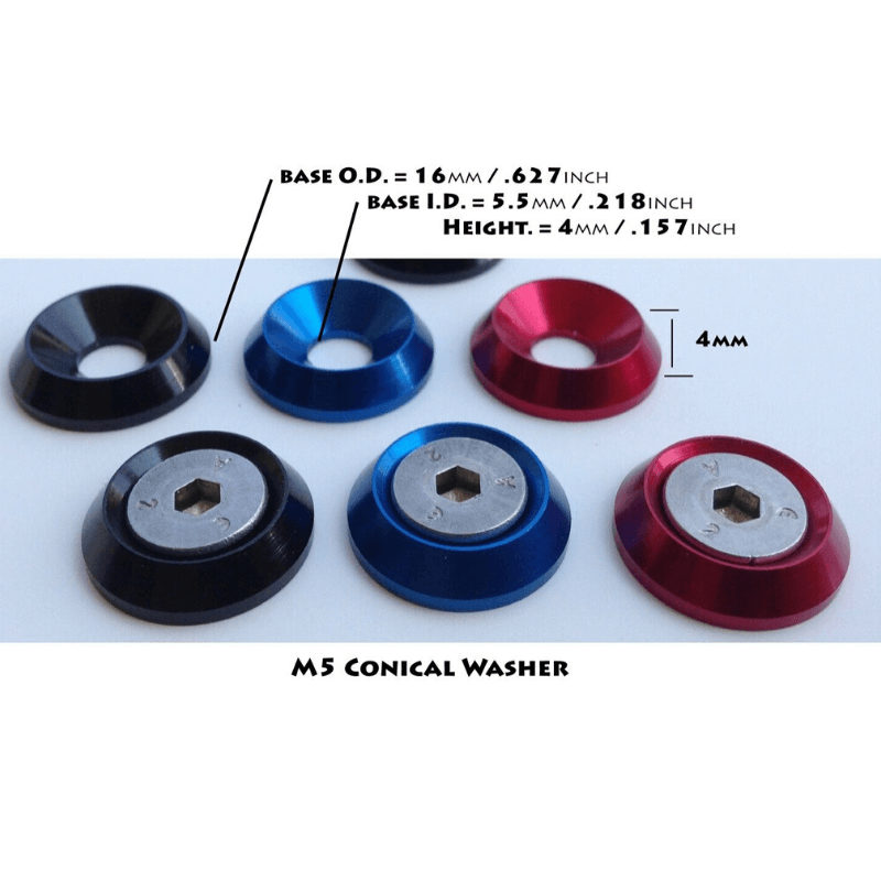 Aluminum Conical Washers (M5) | Aluminum Hardware for Go Karts – Point ...