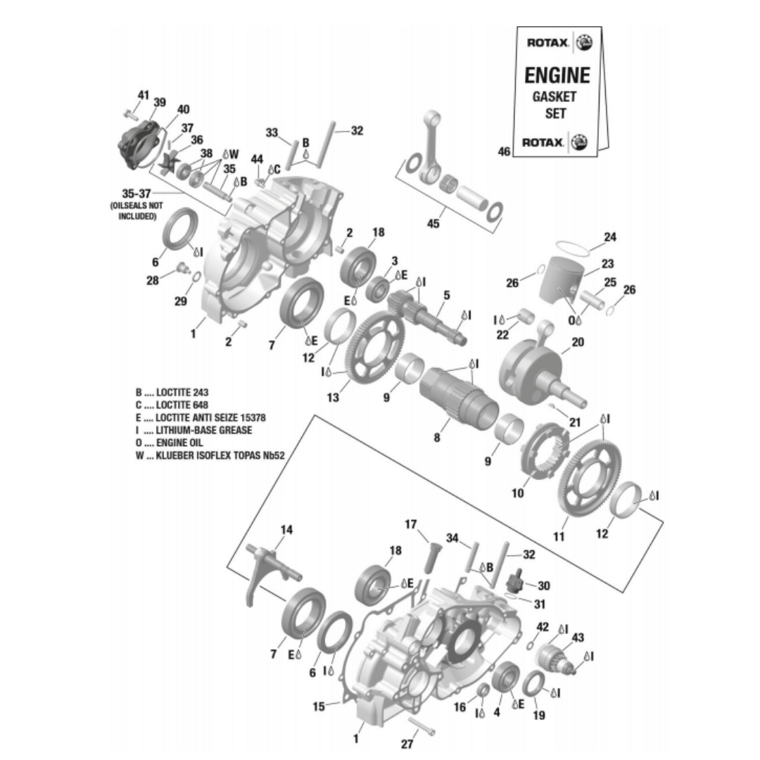 | Rotax DD2 Crankcase Components | Point Karting