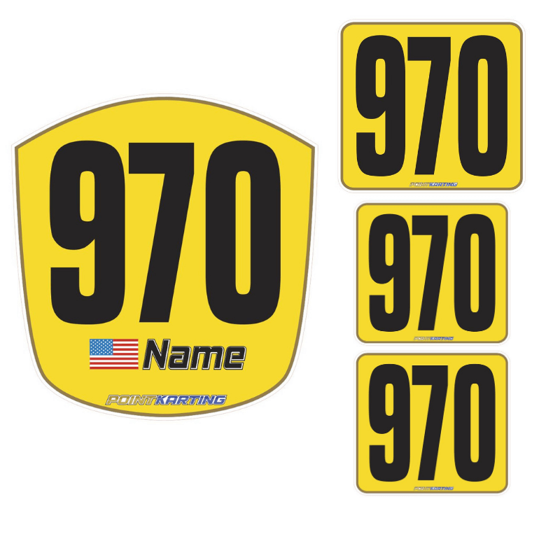 Custom USPKS Number Plate Kits | Kart Numbers, Stickers, Graphics ...